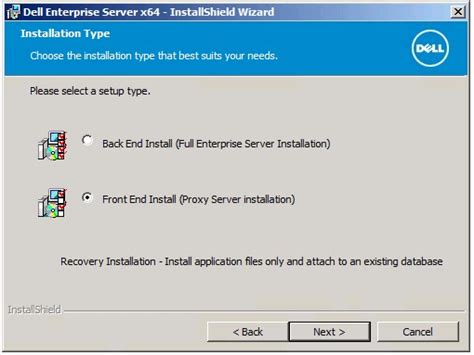 How To Install The Dell Data Security Server Front End Dell Canada