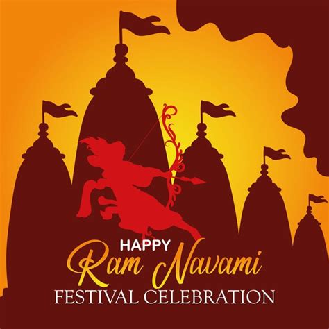 Premium Vector Happy Ram Navami Cultural Banner Hindu Festival