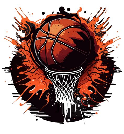 A Slam Dunk Of Color The Vibrant Basketball 22584096 Png