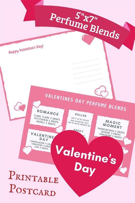 Valentines Day Diffuser Blends Recipe Card Perfume Blend Recipes