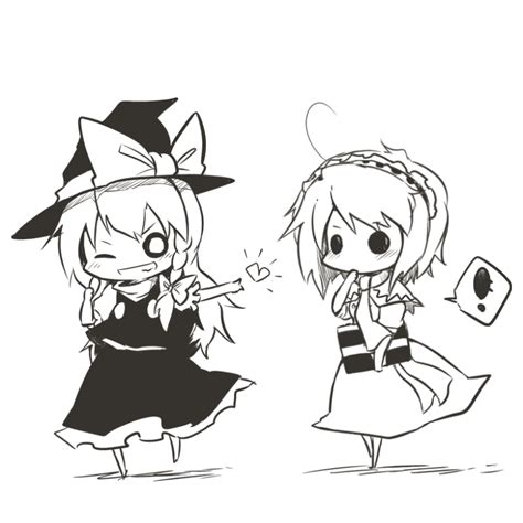 Safebooru 2girls Ahoge Alice Margatroid Book Braid Capelet Chibi Grin