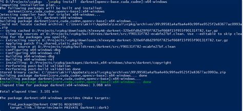 building package darknet x64 windows failed with build failed · issue