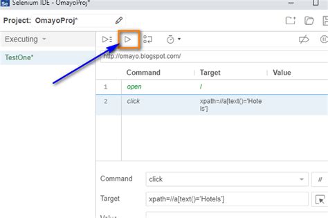 new selenium ide using ‘select frame command qafox