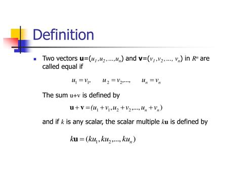 Ppt Chapter 4 Euclidean Vector Spaces Powerpoint Presentation Free