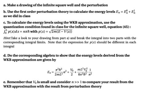 Solved Bonus Wkb Approximation Vs First Order Perturbation