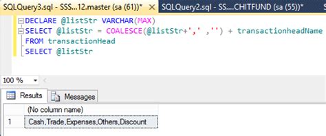 sql column separated by comma sql header separated by