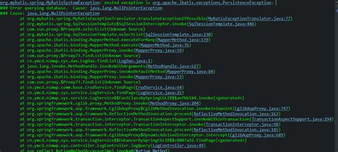 error querying database cause java lang nullpointerexception · issue