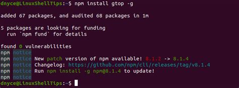 how to install gtop system monitoring tool in linux