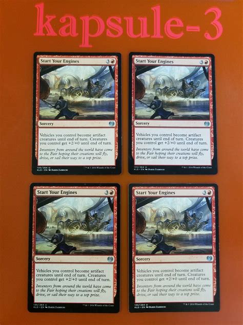 4x Start Your Engines Kaladesh Mtg Magic Cards Ebay