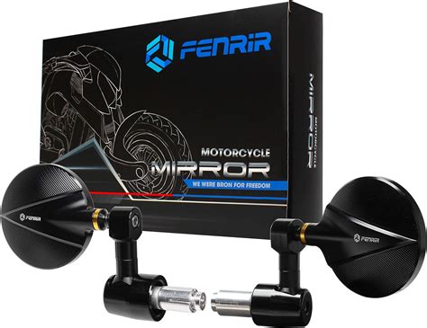 Fenrir Cnc Aluminum Alloy Cafe Racer Round Black Motorcycle