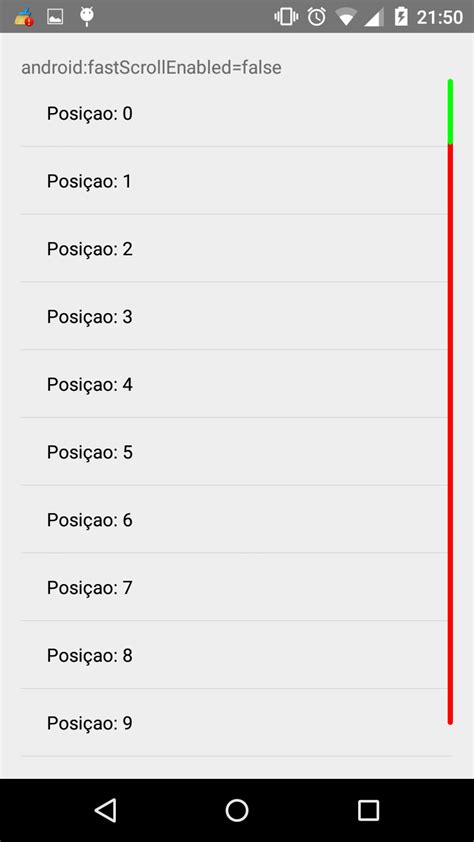 xml android custom scrollbar and fastscrollenabled
