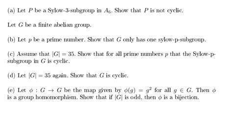 Solved A Let P Be A Sylow 3 Subgroup In A6 Show That P Is
