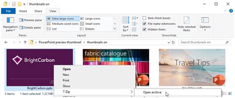 how to update powerpoint preview thumbnail icons brightcarbon