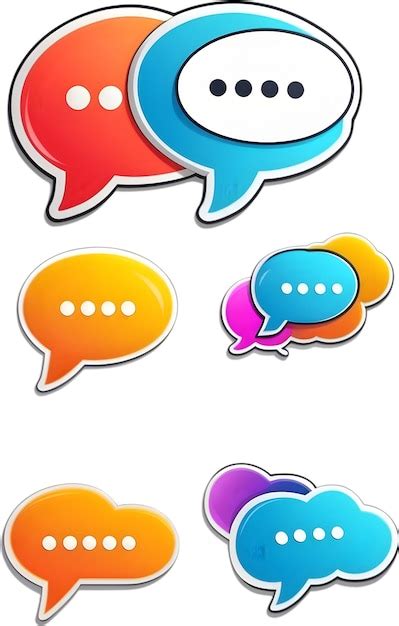 Iconos De Voz De Burbujas Diseño De Burbujas De Voz Símbolos De