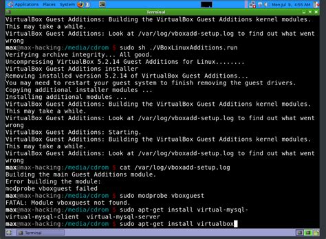 virtualbox install guest additions for ubuntu 7 04 unix and linux