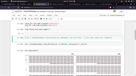 python fastai textdataloaders is not defined error stack overflow