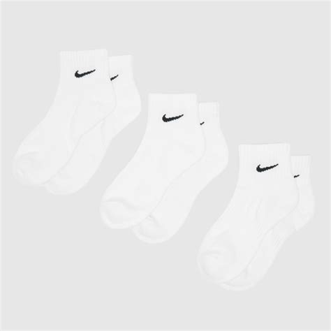 White Nike Ankle Socks 3 Pack Socks Schuh