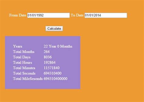 calculate duration between two dates using asp c