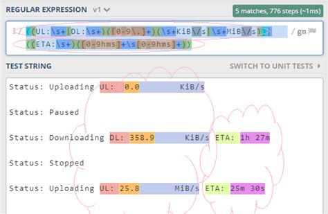 perl regex for matching and extracting ul and dl speeds into variables