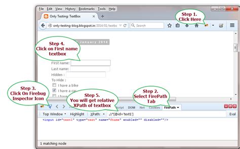 install firebug and firepath olporsocial