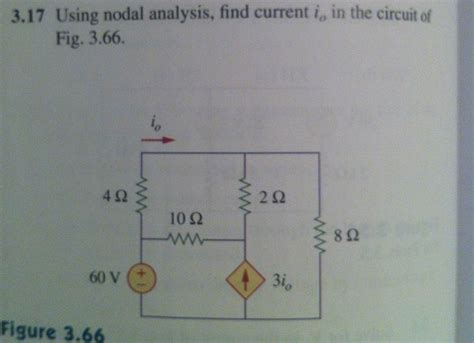 Solved Using Nodal Analysis Find Current I0 In The Circuit