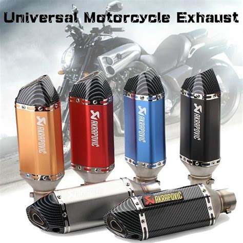 Buy Universal 51mm Motorcycle Akrapovic Exhaust Pipe Muffler Moto Bike