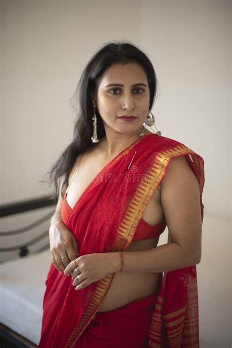 Portrait Of Young And Attractive Indian Bengali Brunette Woman In