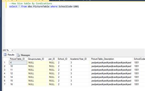 how to size table by number of rows in sql server stack