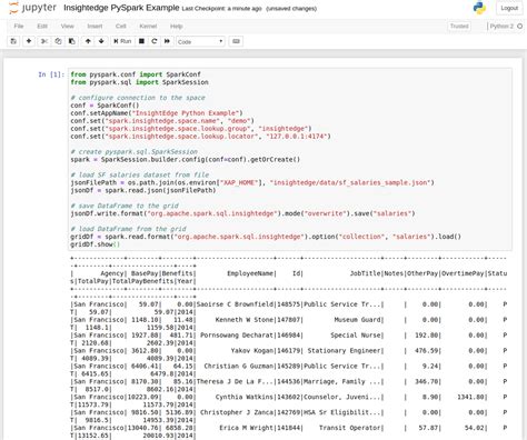using a jupyter notebook