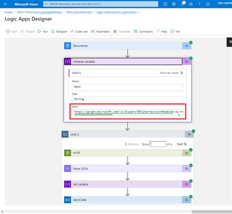 push azure ad user properties into azure monitor log