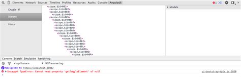 angularjs a batarang issue when build meanjs demo