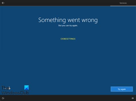 something went wrong oobesettings during windows set up