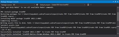 save byte array to pdf c code example tutorial ironpdf