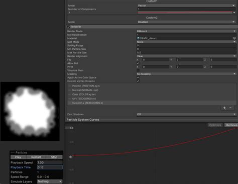 how to make this distort shader work with particle system in unity