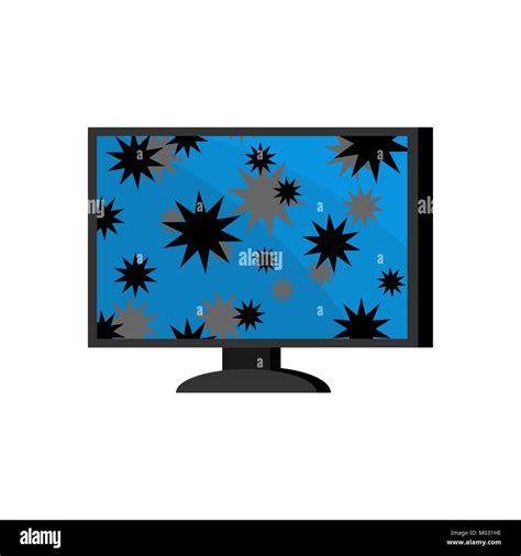 virus in computer cyber attack for pc blocked data processor does not