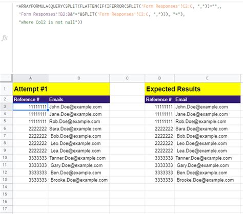 how to transpose and split multiple columns and repeat specific cells in