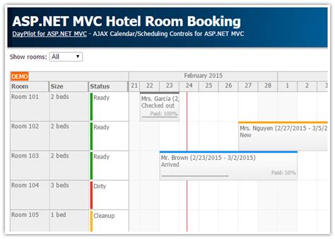 asp mvc hotel room booking daypilot code
