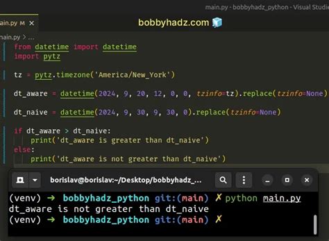 can t compare offset naive and offset aware datetimes [fix] bobbyhadz