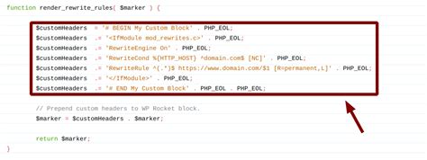 adding custom rules to the htaccess file wp rocket knowledge base