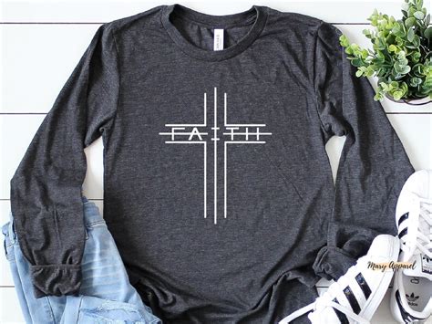 Faith Shirt Faith Cross T Shirt Christian Shirt Religious Etsy