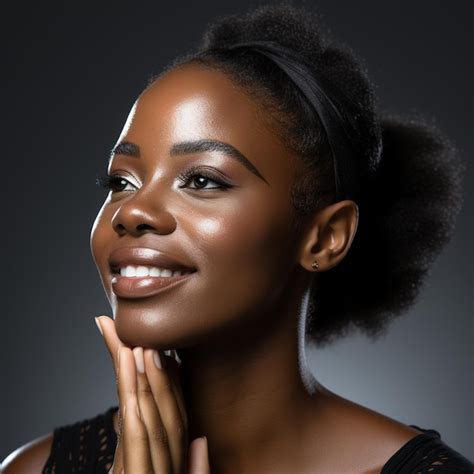 Premium Ai Image Side View Beauty Portrait Of African American Girl