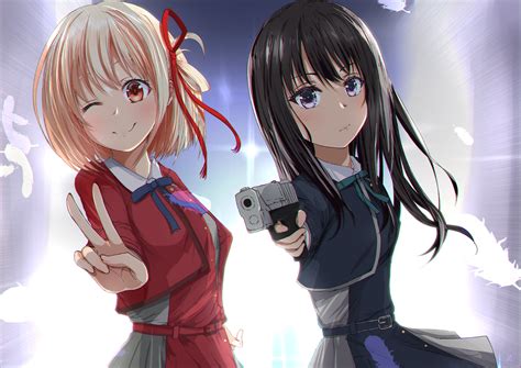 Wallpaper Anime Girls Lycoris Recoil Nishikigi Chisato Inoue