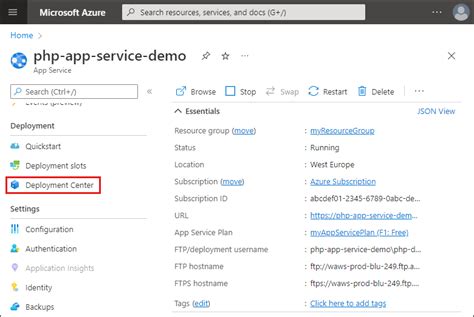 quickstart create a php web app azure app service microsoft learn
