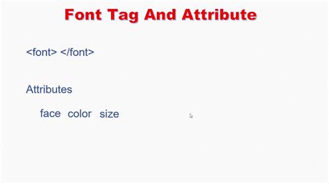 006 font tag and attributes youtube