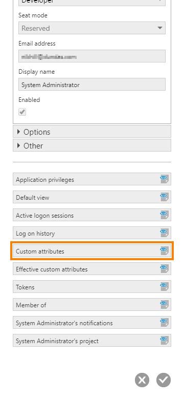 using custom attributes to filter data by user how to