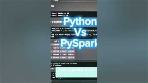 python vs pyspark pyspark python codigo dataframe programador