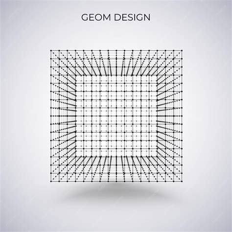 Premium Vector 3d Wireframe Cube Vector Illustration Technology