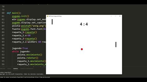 juego de pong con pygame en python paso a paso youtube