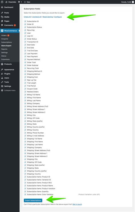 How To Export Woocommerce Subscriptions Visser Labs