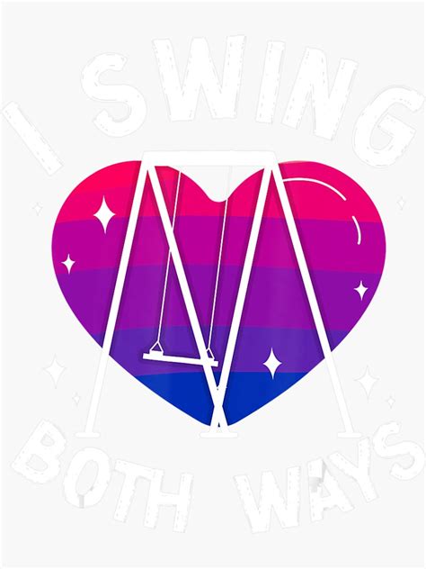 Bisexual Bi Pride Flag Pun Swing I Swing Both Ways Sticker For Sale